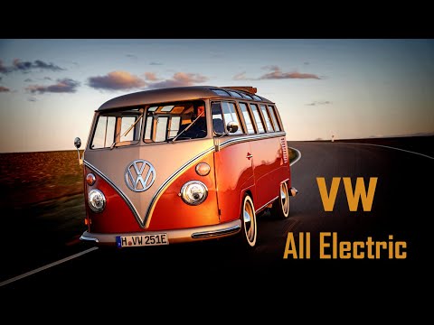 Volkswagen e-BULLI e-Groovy Concept! 1966 Classic Samba Bus with 2020 All Electric Drive