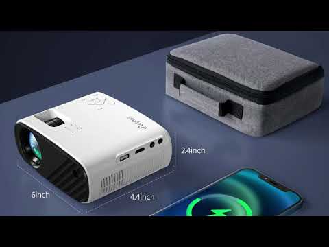 Mini Projector for iPhone, ELEPHAS 2023 Upgraded 1080P HD Projector, 8000L Portable Projector