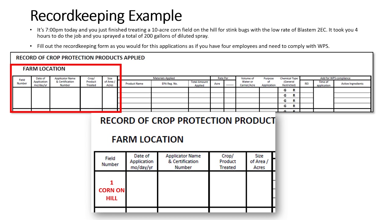 Pesticide Recordkeeping