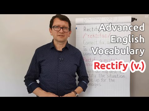 Rectify (v.) - Advanced English Vocabulary - One Minute Videos