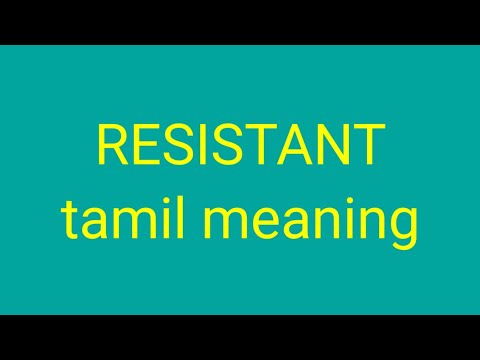 RESISTANT tamil meaning/sasikumar