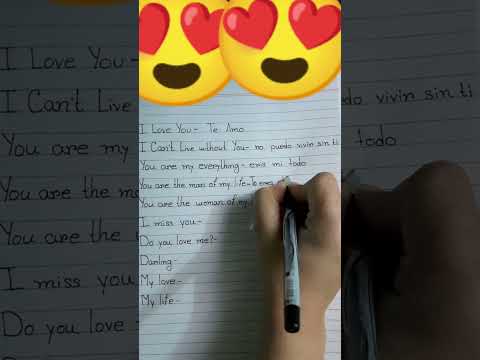 Some Romantic Words For your love in Spanish language #youtubeshorts #education #love #lovestatus