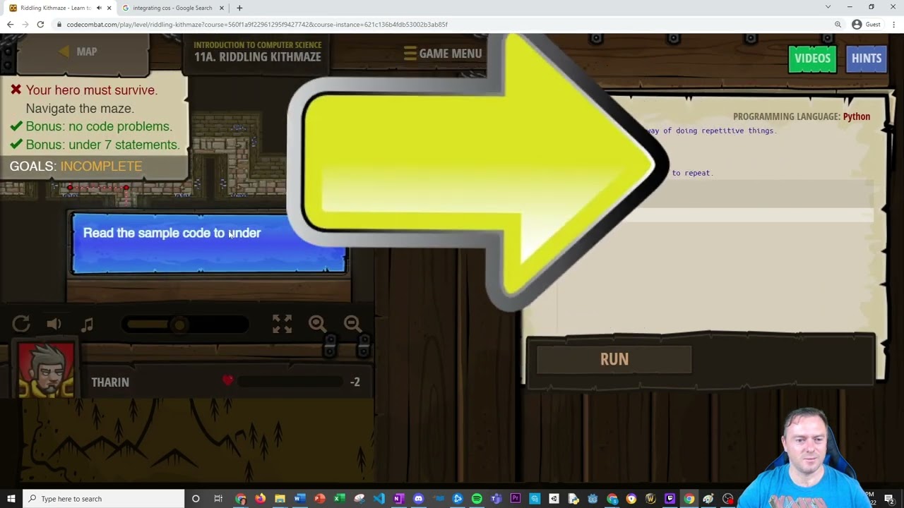 Code Combat 11a - Walkthrough