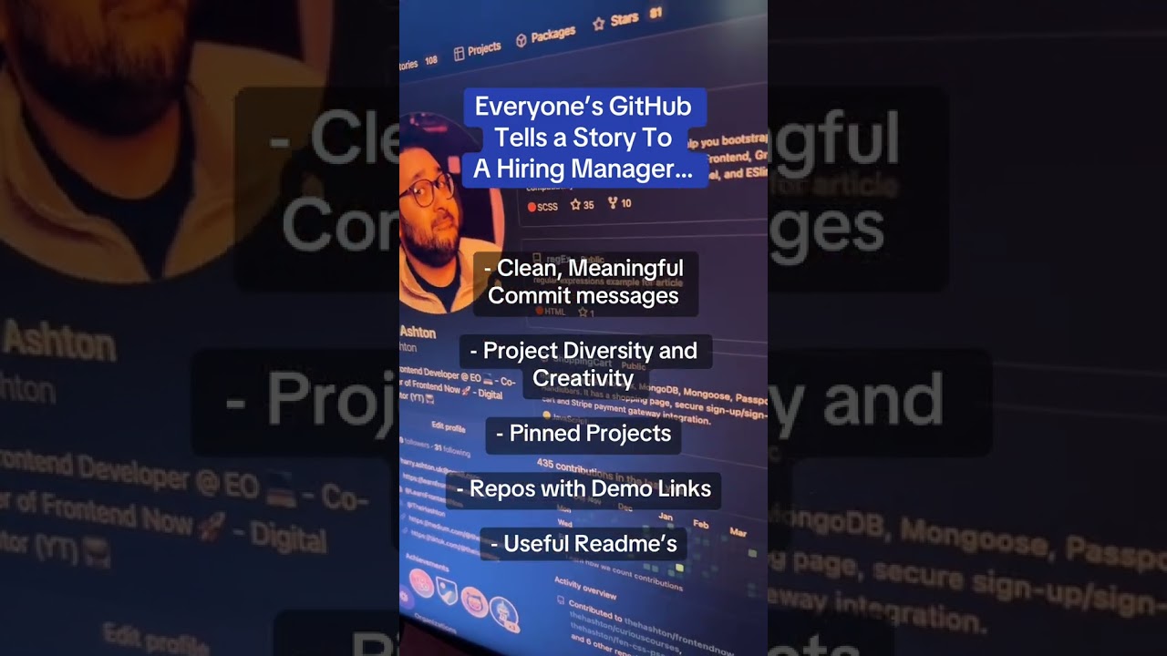 Everyone’s GitHub tells a story especially to a hiring manager