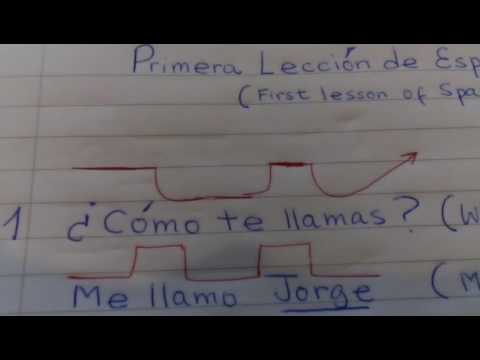 FIRST SPANISH LESSON: ¿Cómo te llamas? Me llamo Jorge.