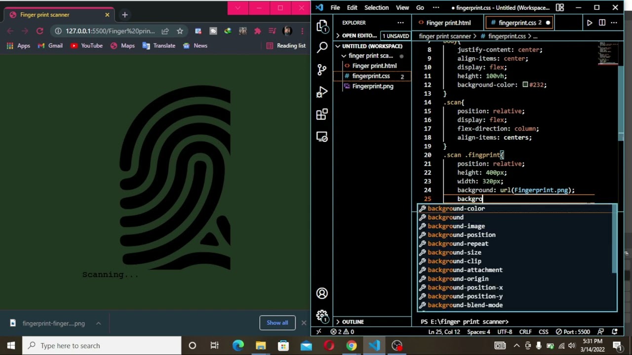 CSS Fingerprint Scanner Animation Effect | HTML CSS @WebAndAppCreation