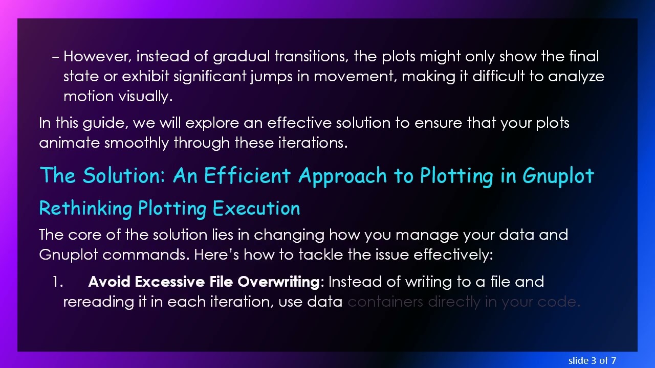 How to Solve Gnuplot Animation Issues: A Step-by-Step Guide to Smooth Updates