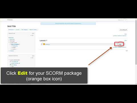 Downloading SCORM package from Moodle