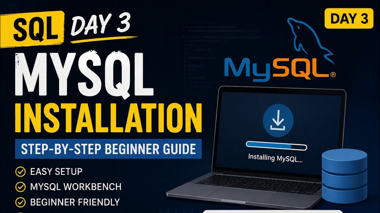Learn SQL Day 3 | MySQL Installation & Setup for Beginners
