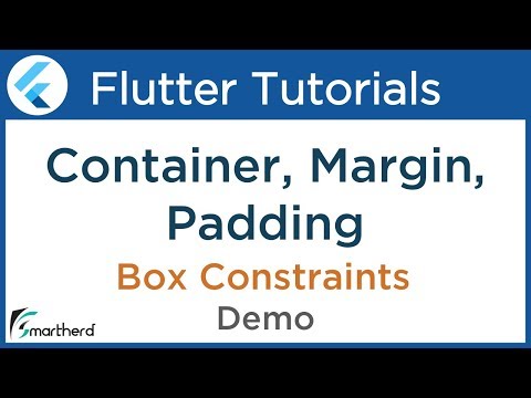Learn Flutter Container widget with Margin and Padding Box Constraints Flutter Dart Tutorial 2 2 ...