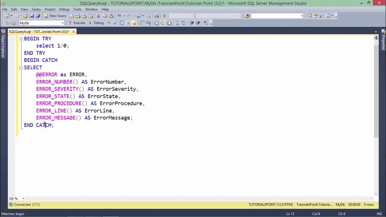 T-SQL - Exception Handling