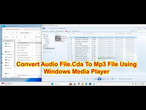 How To Convert Audio CD Files .CDA To Mp3 Files Using Windows Media Player