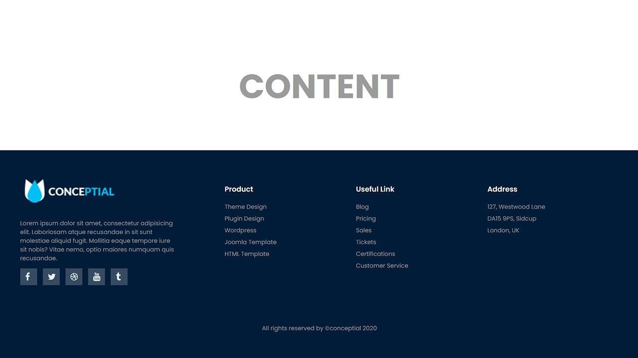 Responsive Footer Design Using Only HTML & CSS || www.learntechphilloh.com