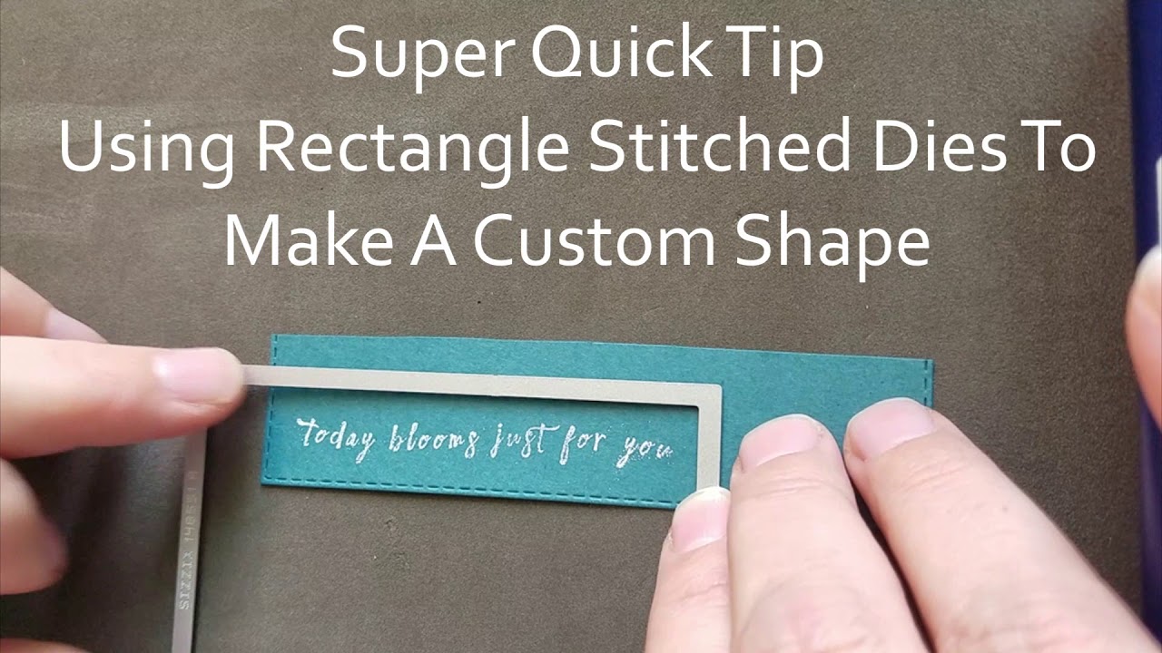Super Quick Tip - Create A Custom Stitched Rectangle