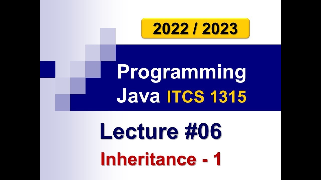 Java Programming 2 Lecture #06