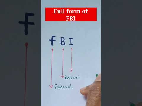 Full form of FBI.#shorts #learning #fbi