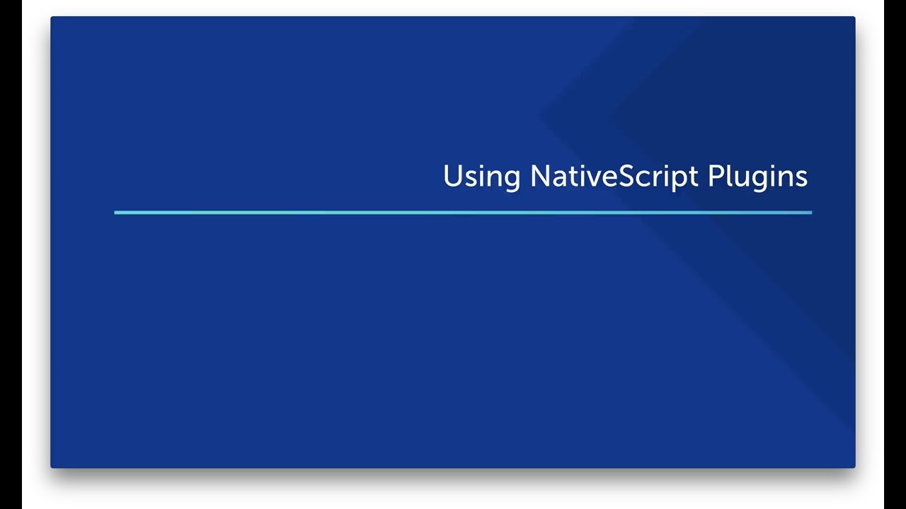 Using NativeScript Plugins (part of full FREE course)