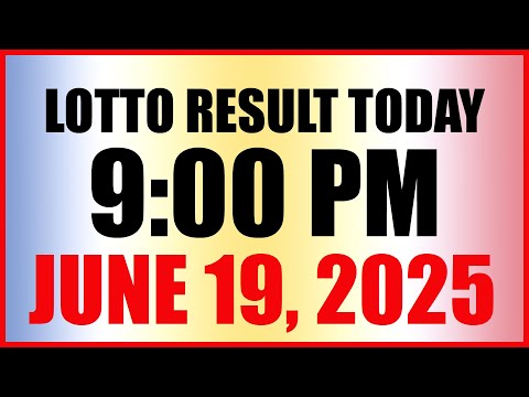 Lotto Result Today 9pm Draw June 19 2025 Swertres Ez2 Pcso