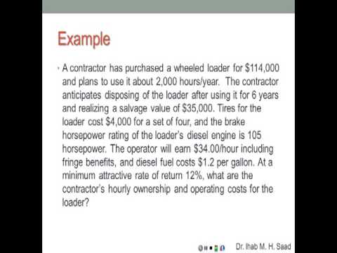 Calculating Equipment Cost