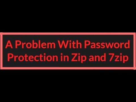 A Problem With Password Protection in Zip and 7zip