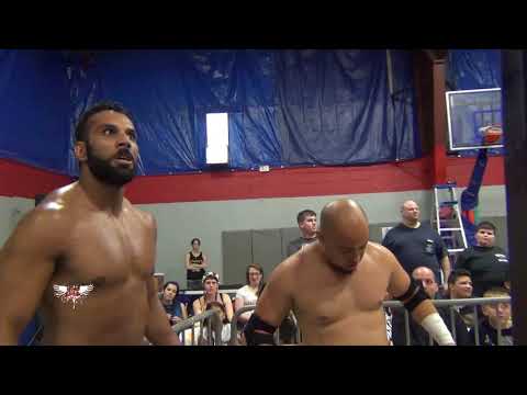 WWE Hall of Famer "Hacksaw" Jim Duggan & Joey B. v Jinder Mahal & Abdul Nasir