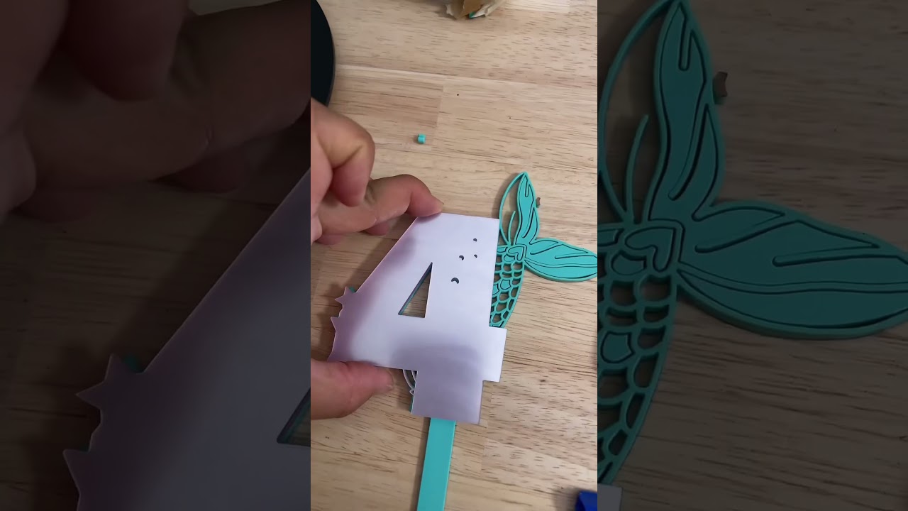 Creating a mermaid themed cake topper 🧜🏽‍♀️ #caketopper