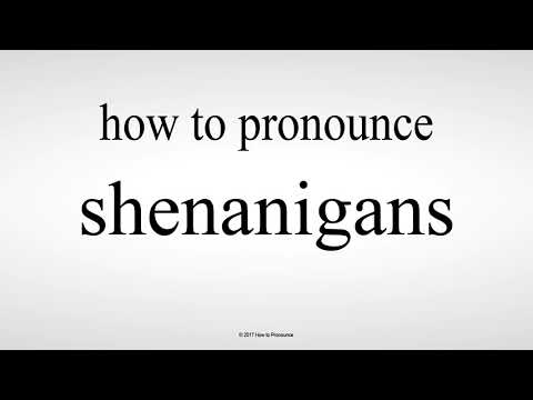 How to Pronounce shenanigans