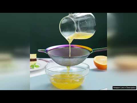 Rainbow Fine Mesh Strainer 3 Pieces Set Colorful Flour Sifter For Baking Review