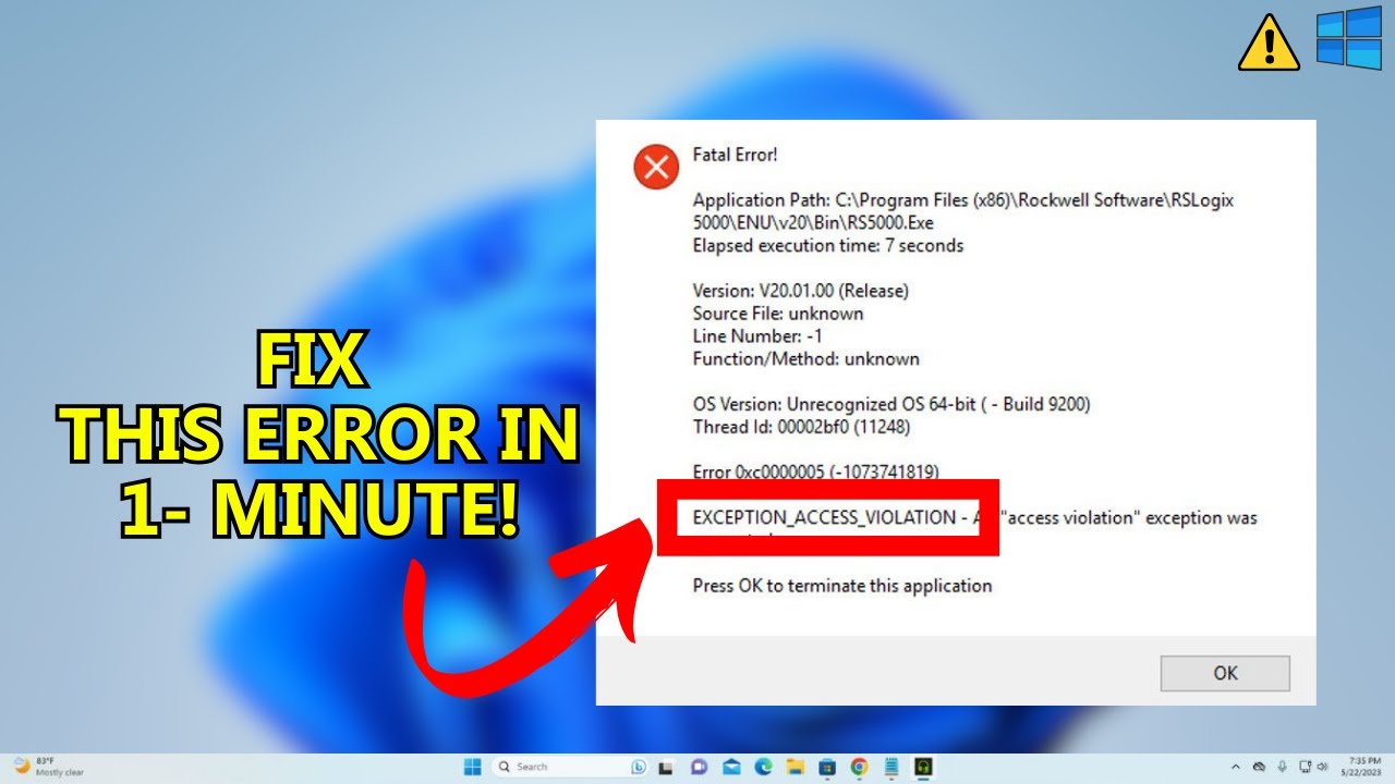 How to Fix Exception Access Violation Error on Windows 10/11 (LATEST GUIDE)