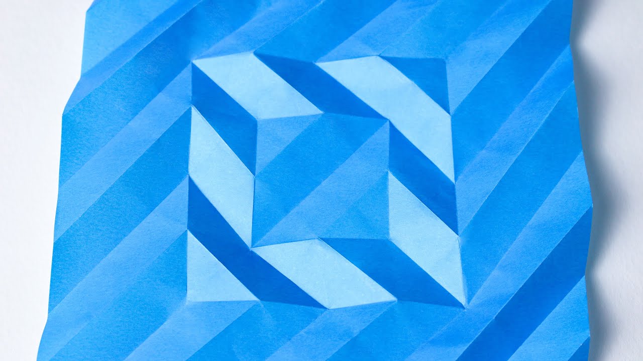 Chiaroscuro Concentric Squares Without Extra Creases
