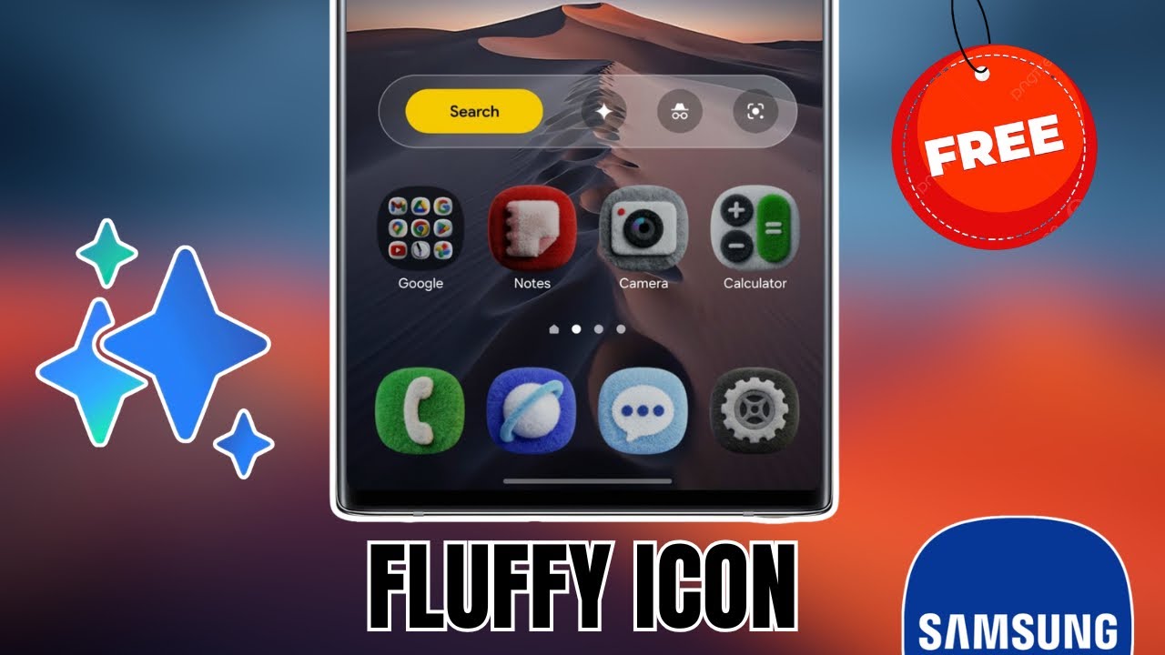 Install Fluffy iCon Pack On Samsung One UI For Free