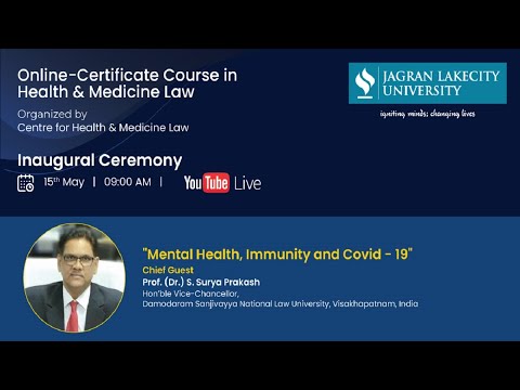 Certificate Course in Health and Medicine Law - Inaugural