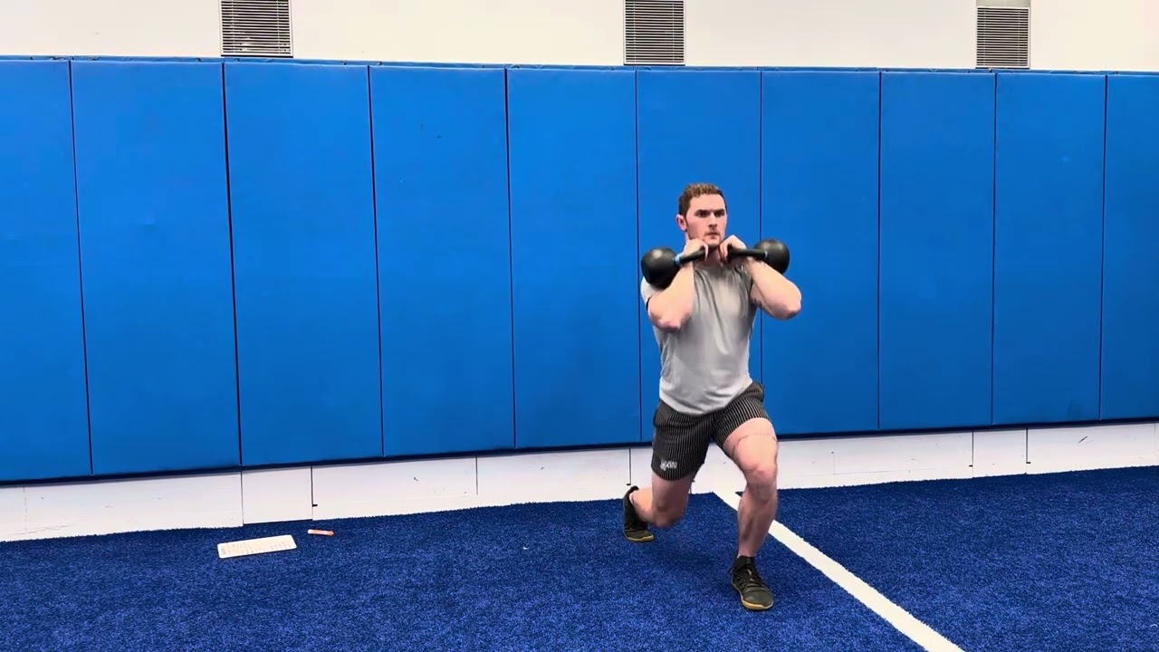 Double Kettlebell Front Rack Split Squat