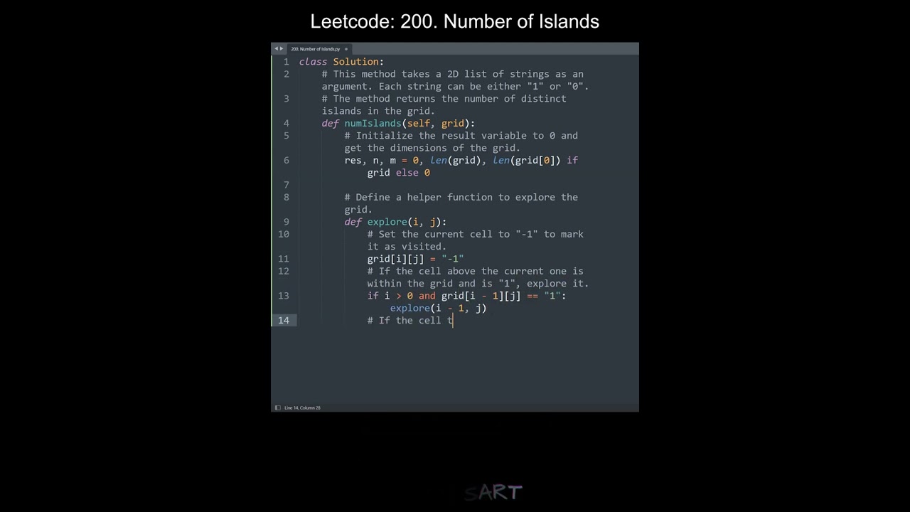 Leetcode 200. Number of Islands in Python | Python Leetcode | Python Coding Tutorial | Python ASMR