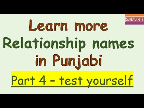 Learn Punjabi, more Relationship names (part 4 test yourself)