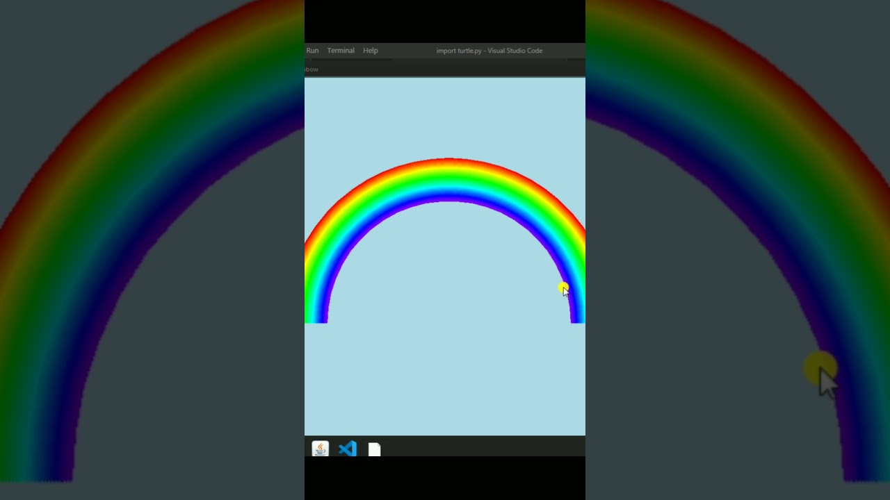 Drawing Rainbow 🌈 with Python 👨‍💻Turtle 🐢