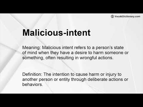 Malicious-intent Meaning