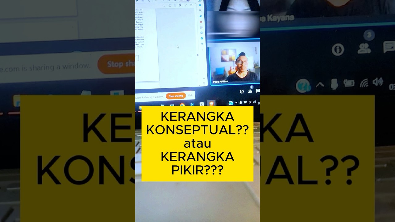 PENELITIAN KAMU PAKAI YANG MANA? Kerangka pikir atau kerangka konseptual?? Jangan salah tempat ya..