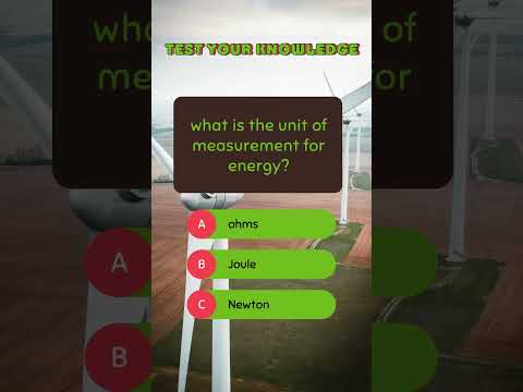 What is the unit of measurement for energy?