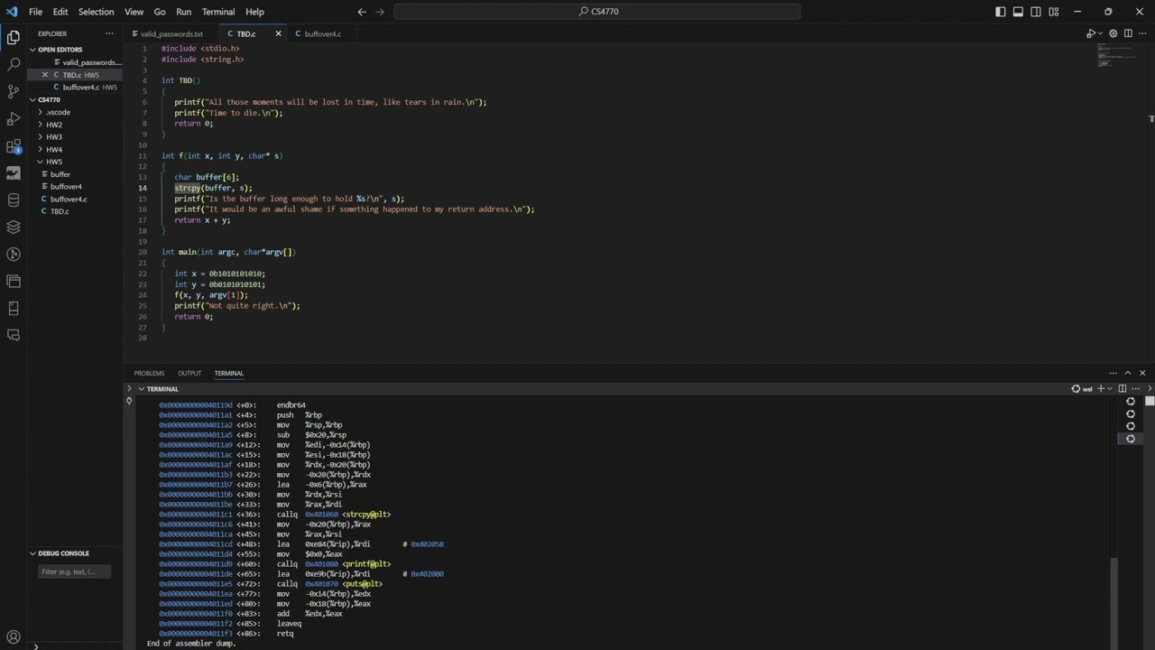 Assignment 5: Buffer Overflow Attack