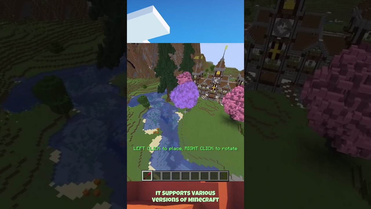 Instant Builds with BuildPaste Mod!🚀 #MinecraftMods #BuildPaste #Minecraft #Trending