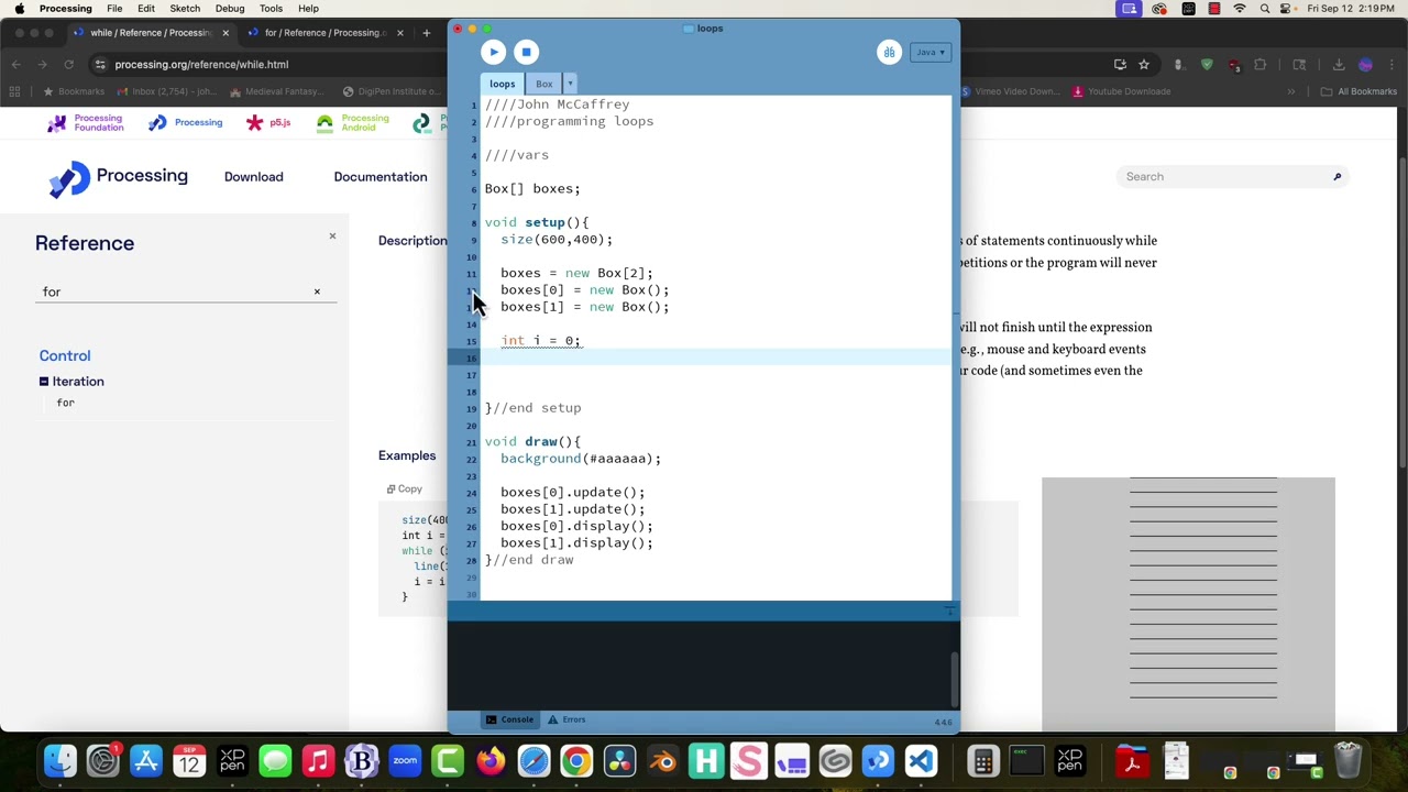 Programming Loops with Processing