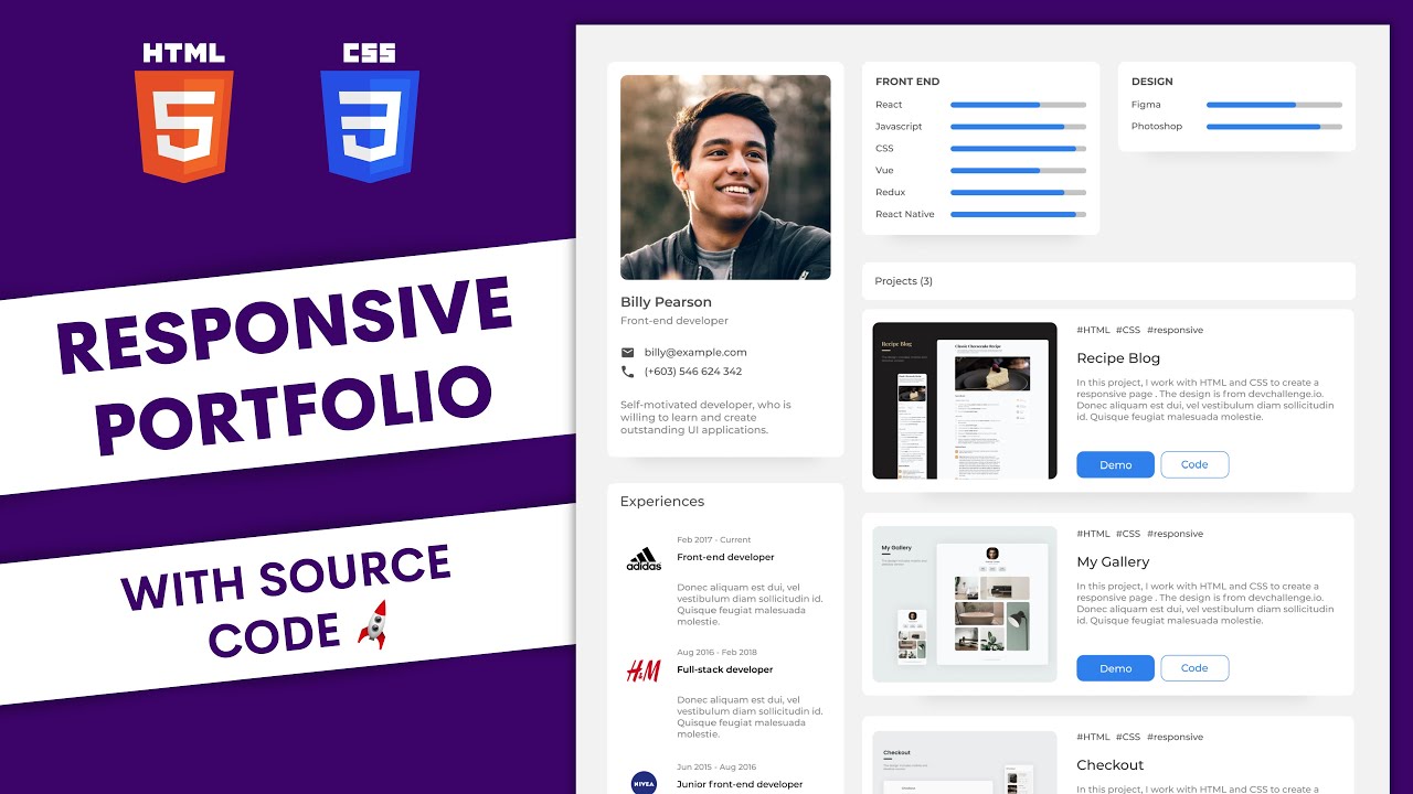 Responsive Portfolio 🚀 | With Source Code  | DevChallenges.io