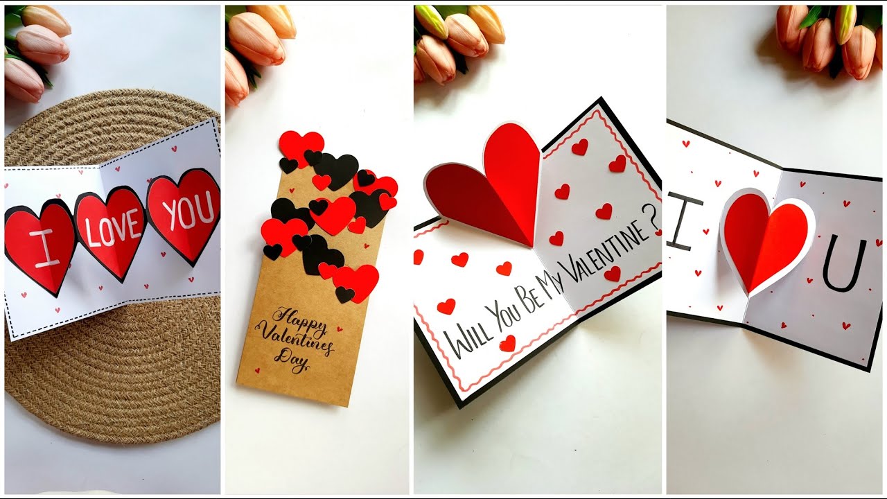5 Beautiful DIY Valentine's Day Cards | Quick Handmade Valentine's Day Cards Ideas | Tutorial