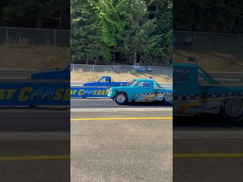 Chevy LUV and Mazda B2000 Coos Bay Speedway #justgetoutandrace #bananasluggracing