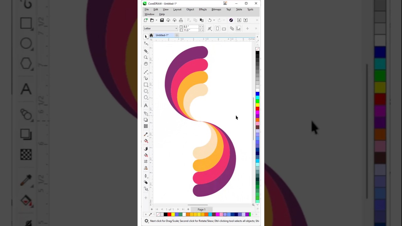 Abstract Vector Design in CorelDRAW | Eye-Catching Spiral Art #coreldraw #graphicdesign #vector