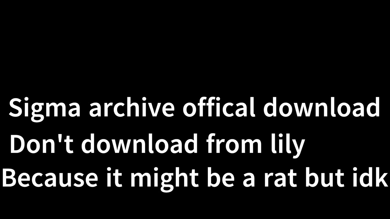 The official sigma archive