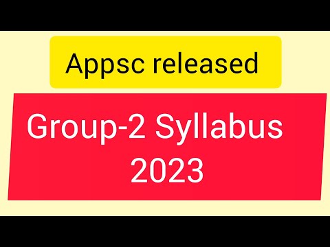 appsc group-2 Syllabus #groups