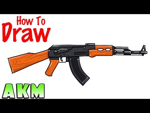 How To Draw An Assault Rifle Step by Step – I'm Youtuber – Follow my ...
