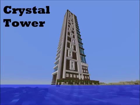 Crystal Tower: Modern Apartments and Luxury Offices Minecraft Project